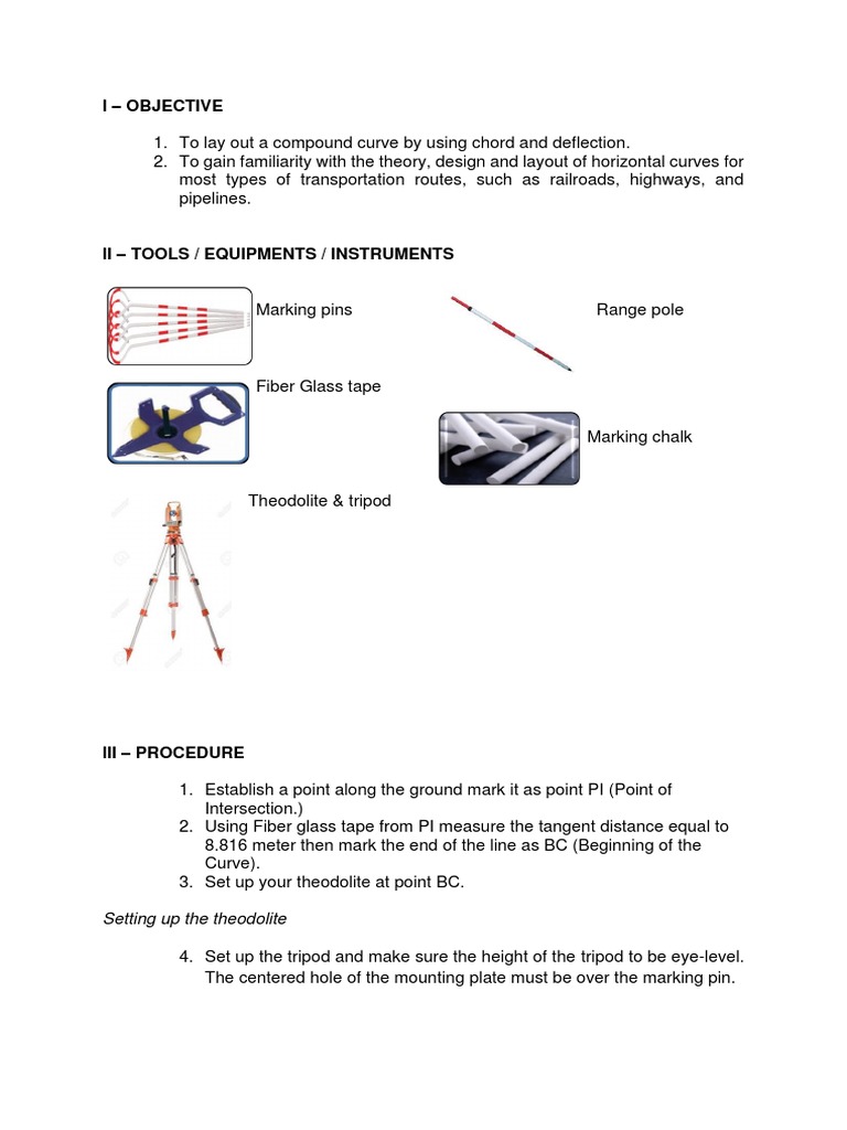 Deflection Compound Curve 15 | PDF | Surveying | Telescopic Sight