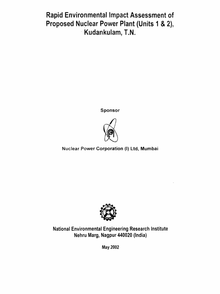 Rapid Environmental Impact Assessment of Proposed KKNPP 1 2 May 2002 ...