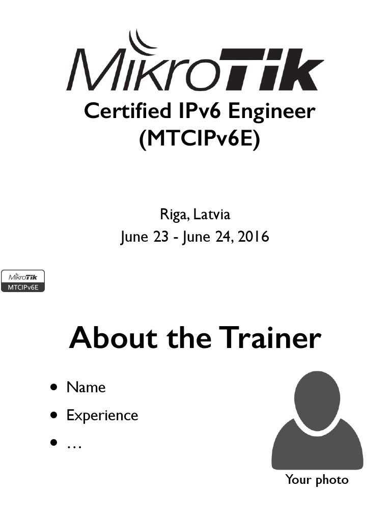 Mikrotik Certified Ipv6 Engineer Course Materials | PDF | I Pv6 | Ip ...
