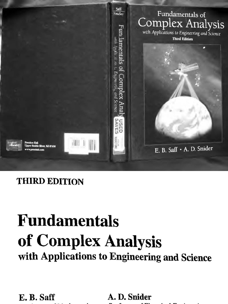 Saff Fundamentals of Complex Analysis With Applications To Engineering ...