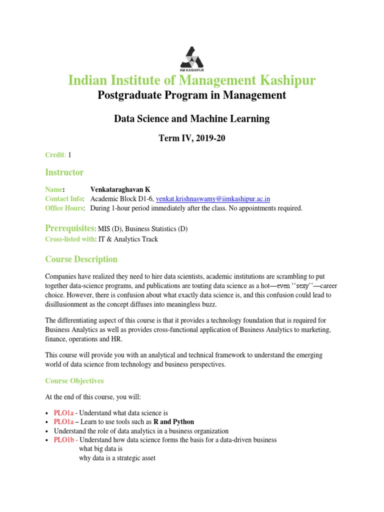 Datascience And Machine Learning Pdf Analytics Machine Learning 3835