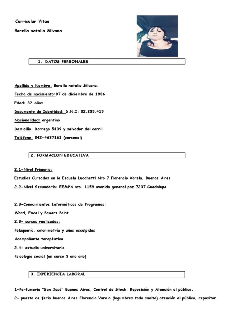 Curriculum Vitae Naty | PDF