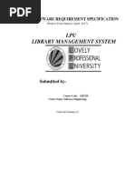 SRS For Library Management System | PDF | User (Computing) | Databases