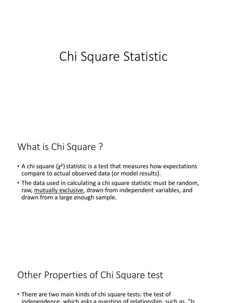 Chi Squared | PDF | Chi Squared Distribution | Chi Squared Test