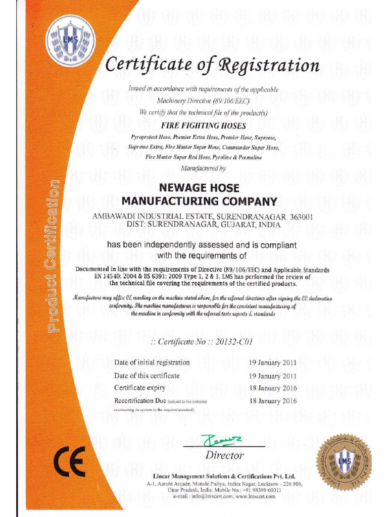 CE - Fire Hoses PDF | PDF