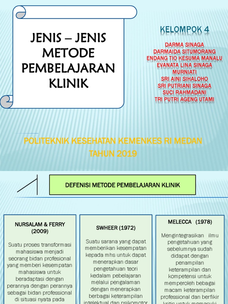 Metode Pembelajaran Klinik Bedside Teaching, Case Presentation, Jurnal Presentation Dan Meet The ...