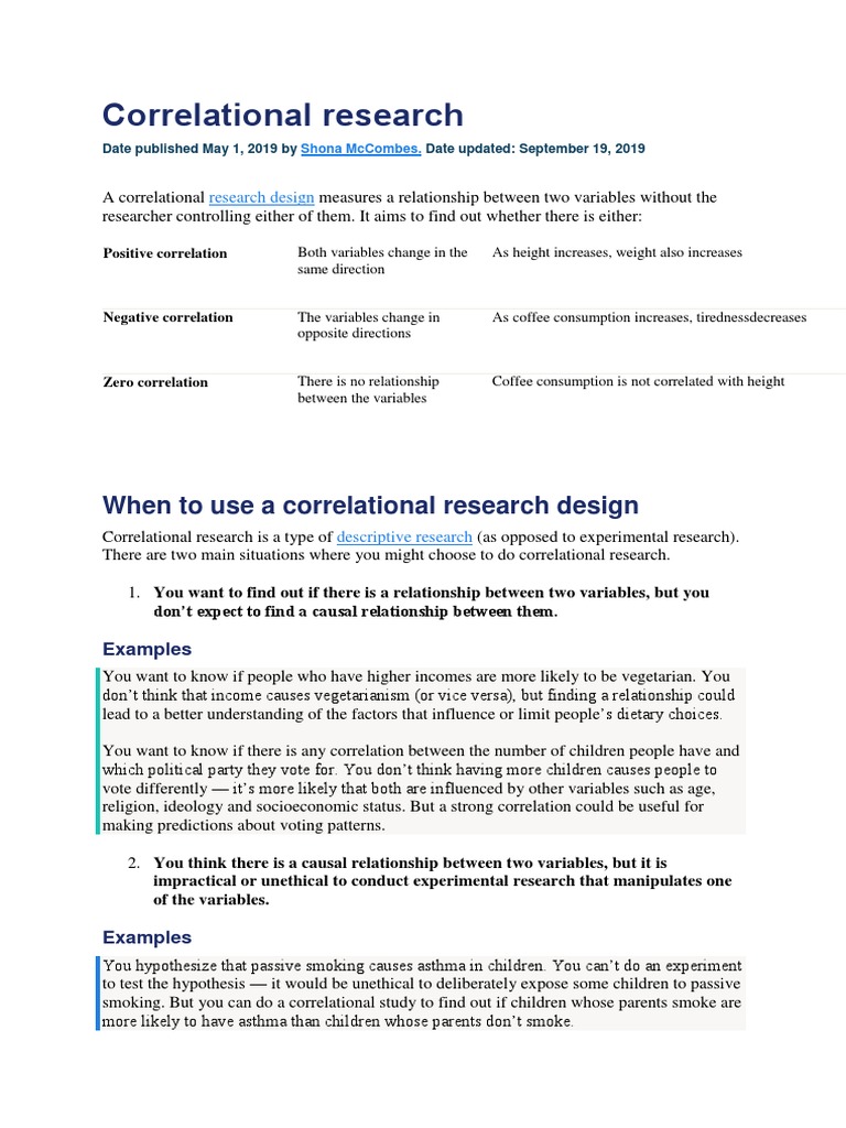 Correlational Research | PDF | Survey Methodology | Experiment
