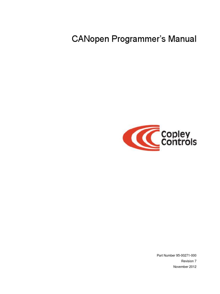 CANopen Programmer's Manual PDF | PDF | Electrical Engineering | Computer Networking