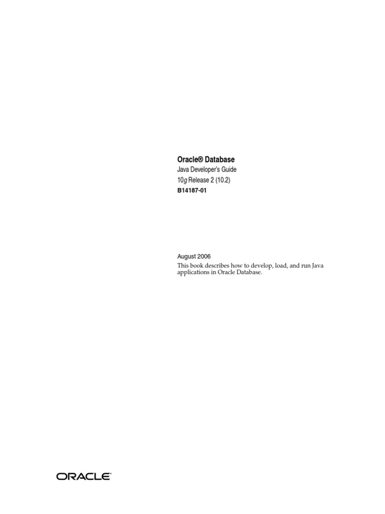 Oracle® Database For Java Developrs | PDF