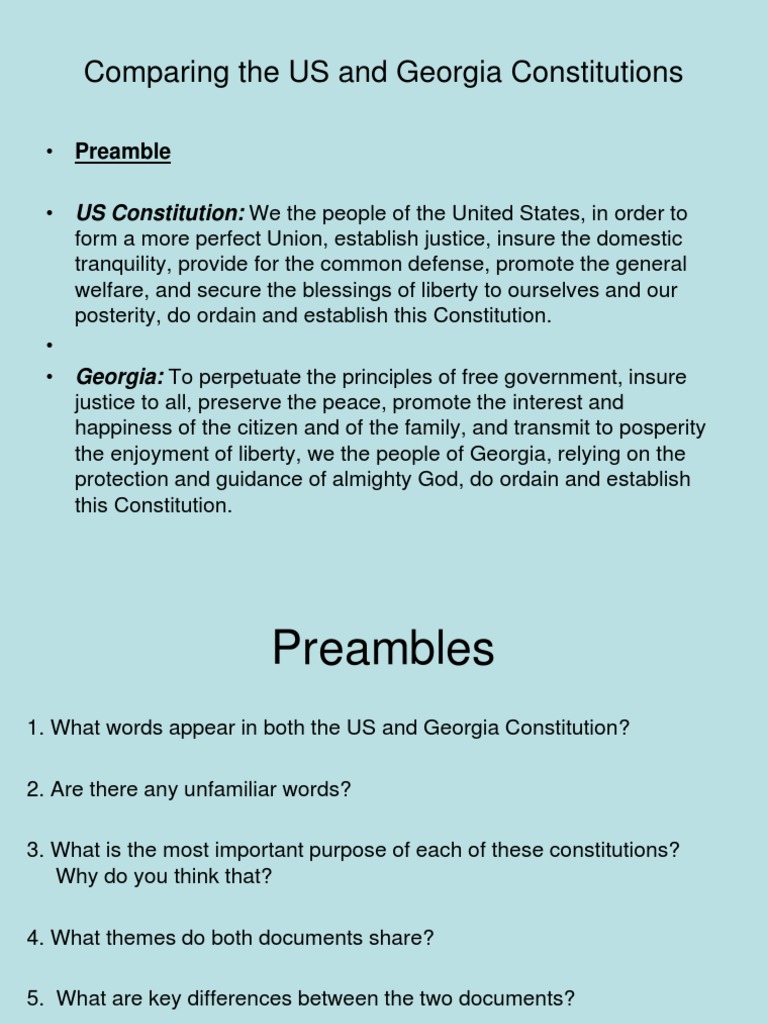 Comparing Constitutions 1 | PDF | Constitutional Amendment | United ...
