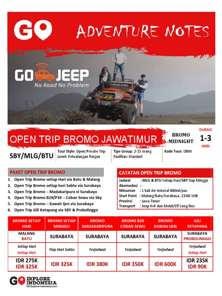 Paket Open Trip Bromo 2019 | PDF