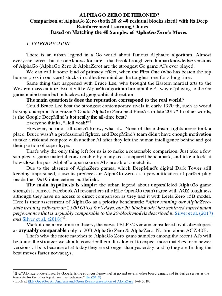 Alphago Zero Dethroned | PDF | Artificial Neural Network | Artificial ...