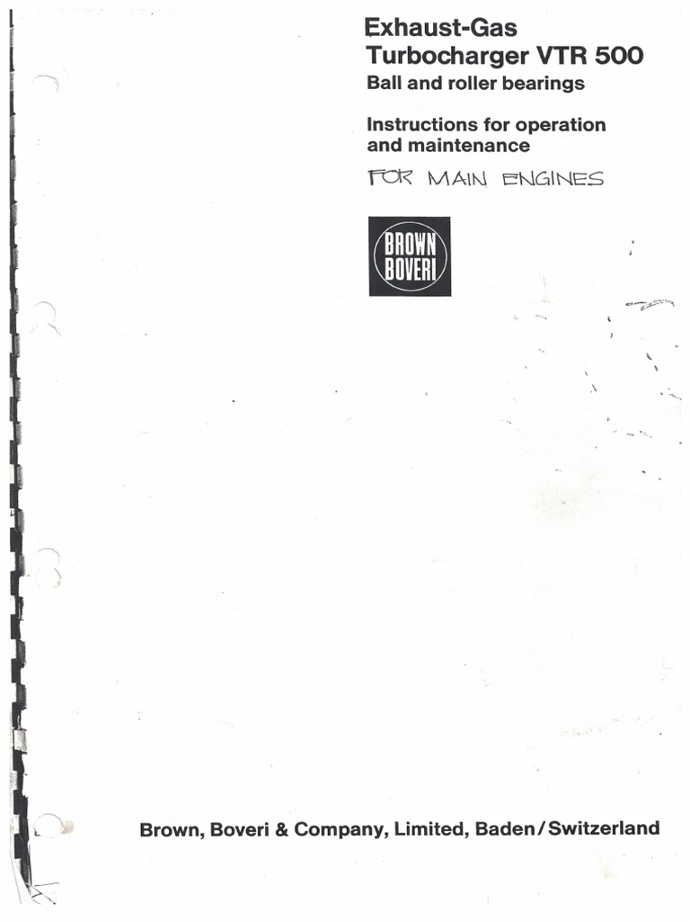 VTR 500 Turbocharger | PDF