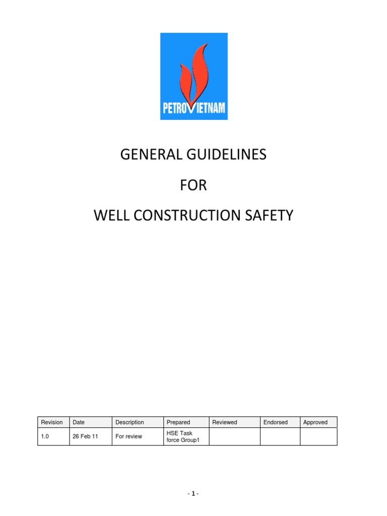 Well Construction Safety Guidelines | PDF | Casing (Borehole) | Blowout ...