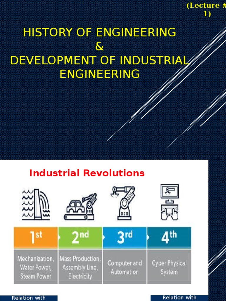 History of Engineering & Development of Industrial Engineering ...