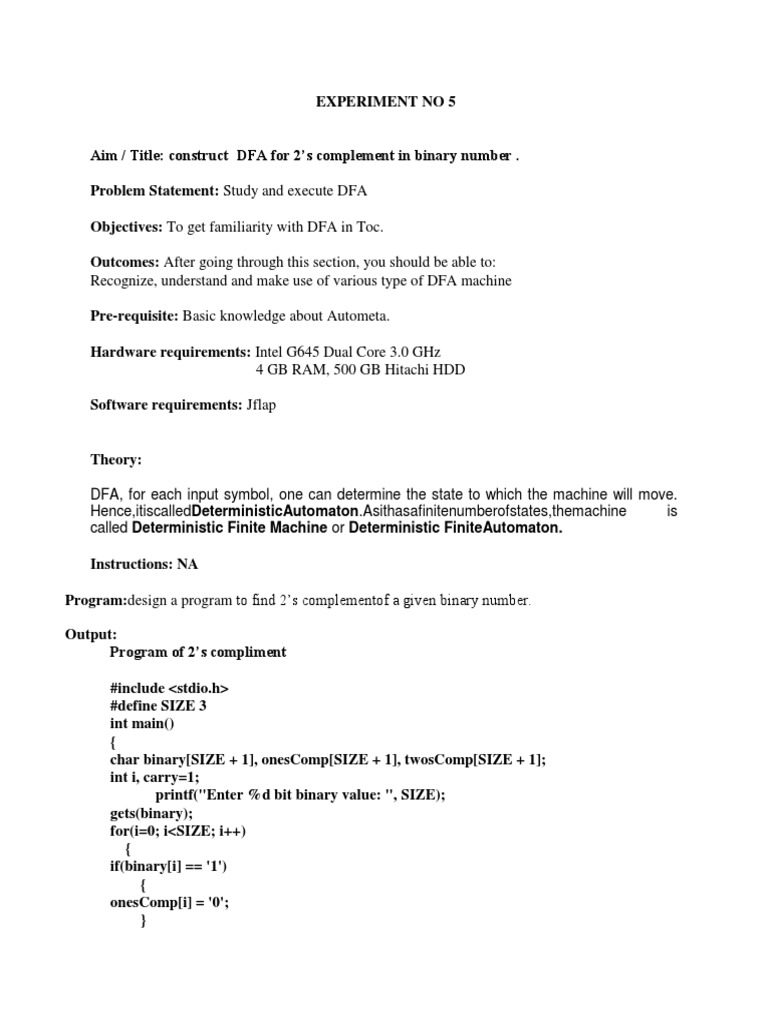Toc Experiment | PDF | Formalism (Deductive) | Theory Of Computation