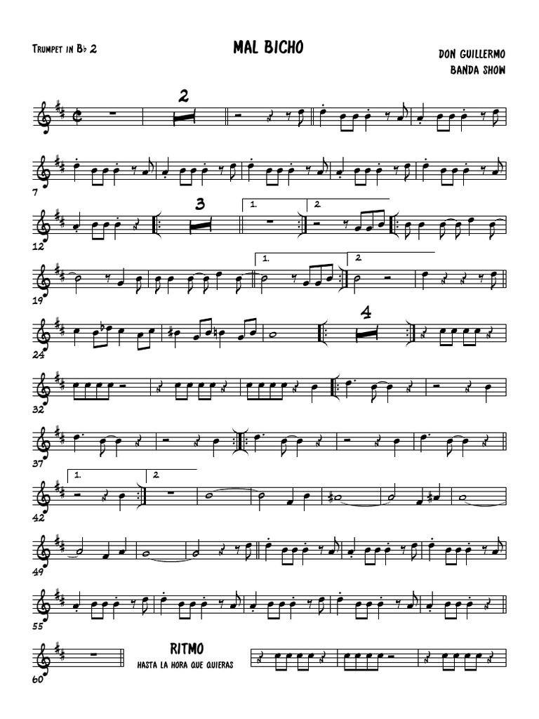 Mal Bicho - Trumpet in BB 2 | PDF