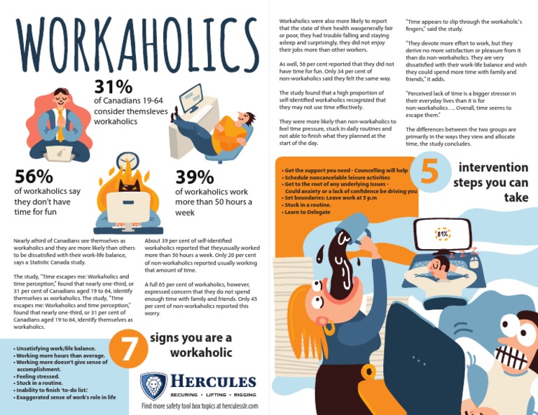 Are You A Workaholic Infographic 2 | PDF | Work–Life Balance | Applied ...