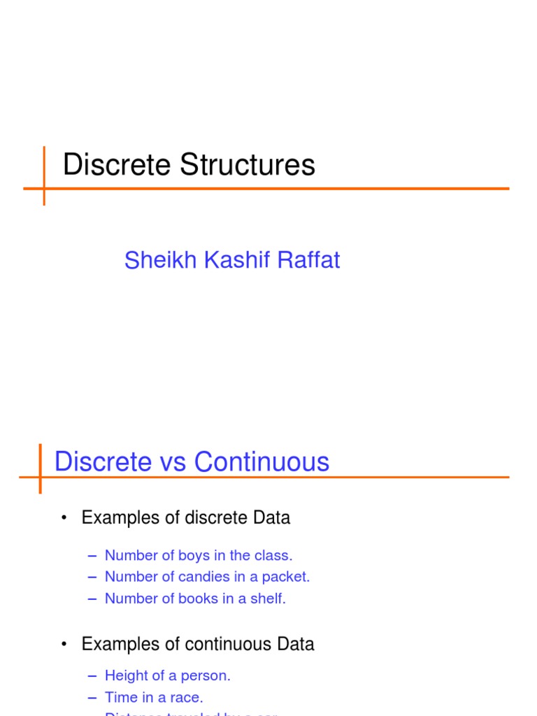 Discrete Structures: Sheikh Kashif Raffat | PDF | If And Only If ...