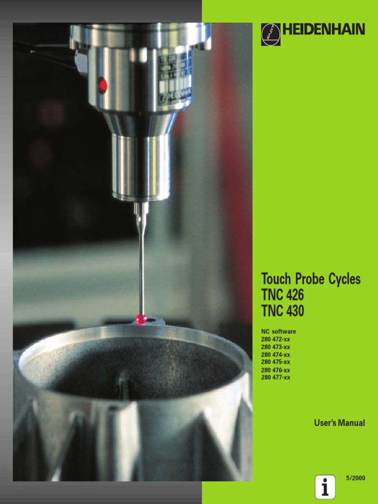 Touch Probe Cycles User Manual TNC 426/430 | PDF | Calibration ...