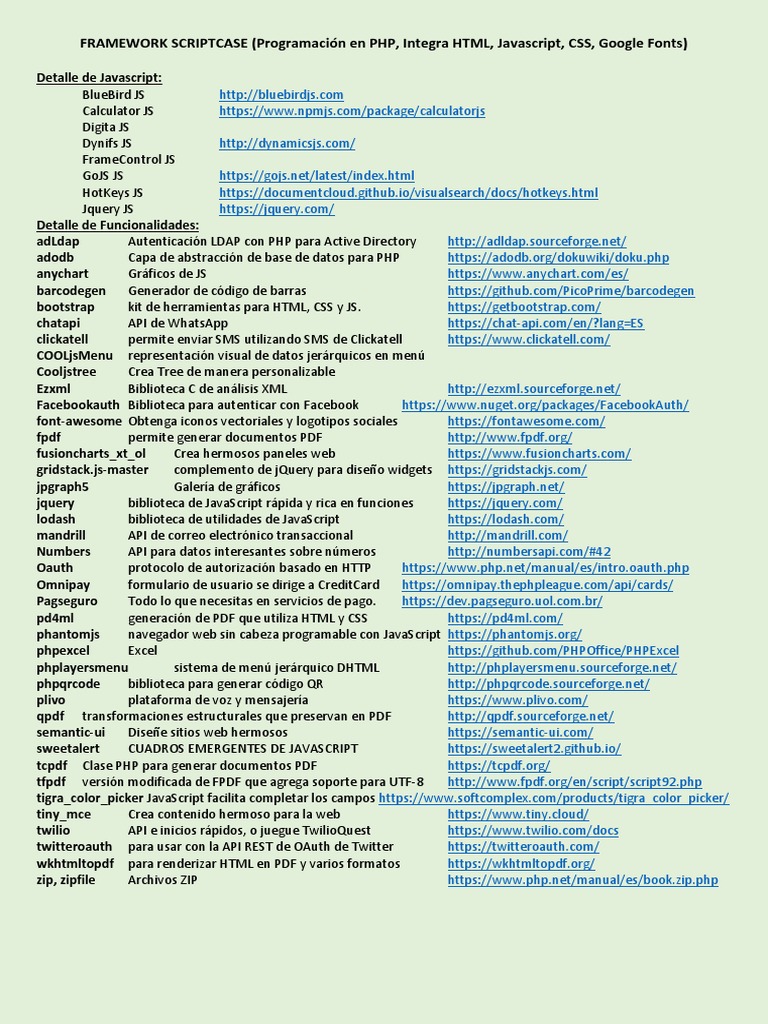 Framework Scriptcase | PDF | Script Java | Red mundial