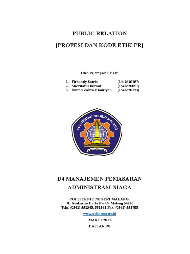 Profesi Dan Kode Etik Public Relation | PDF
