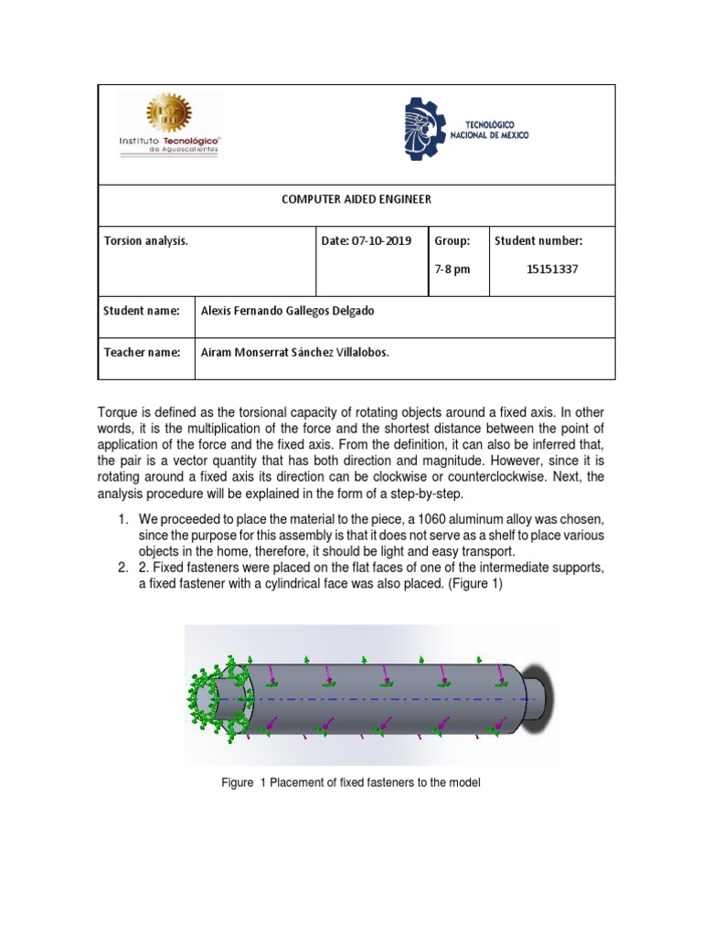 Figure 1 Placement of Fixed Fasteners To The Model | PDF | Deformation ...