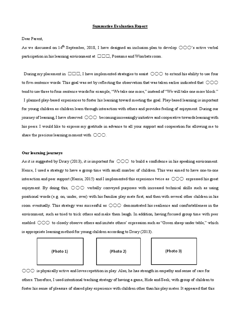 Summative Evaluation Report | PDF | Learning | Action (Philosophy)