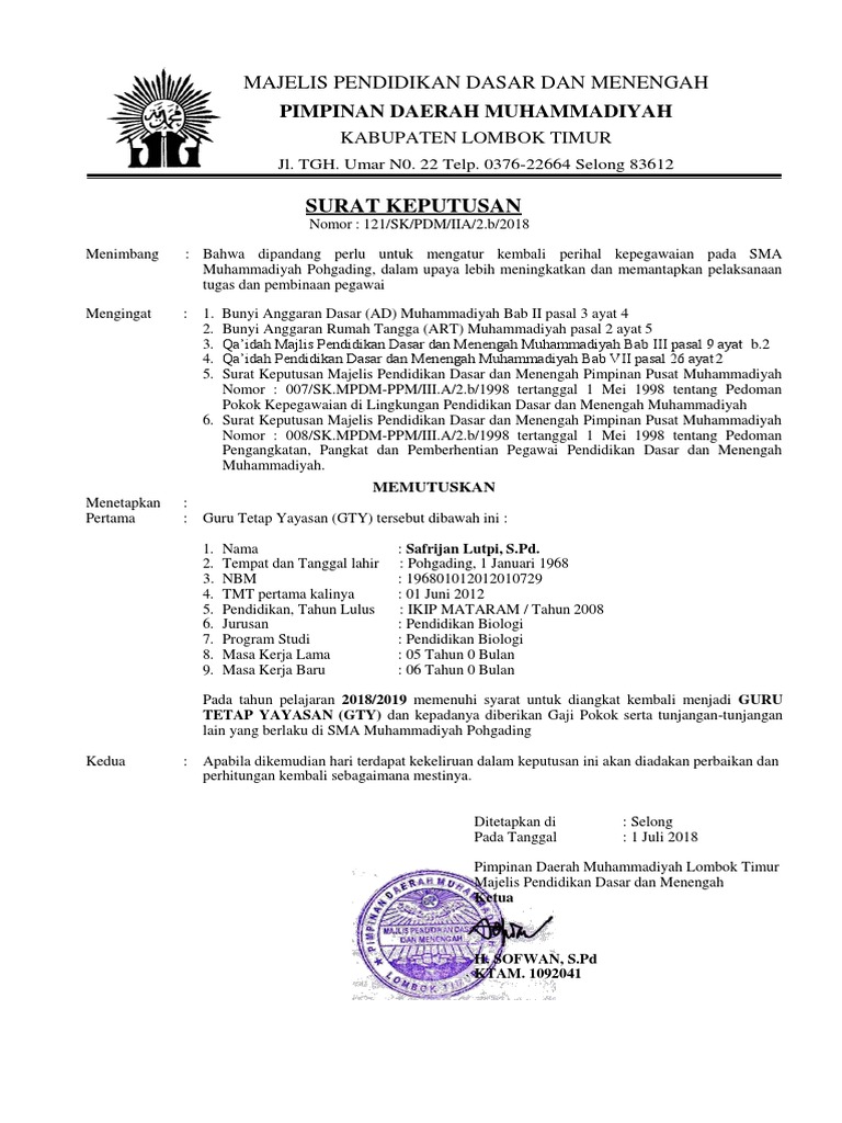 Contoh Sk Guru Tetap Yayasan - Riset Contoh Sk Guru Tetap Yayasan - Riset