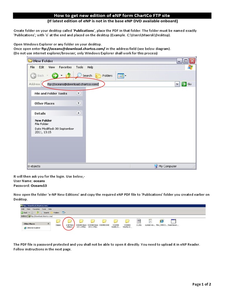 How To Get New Edition of ENP Form ChartCo FTP Site | PDF | Digital ...