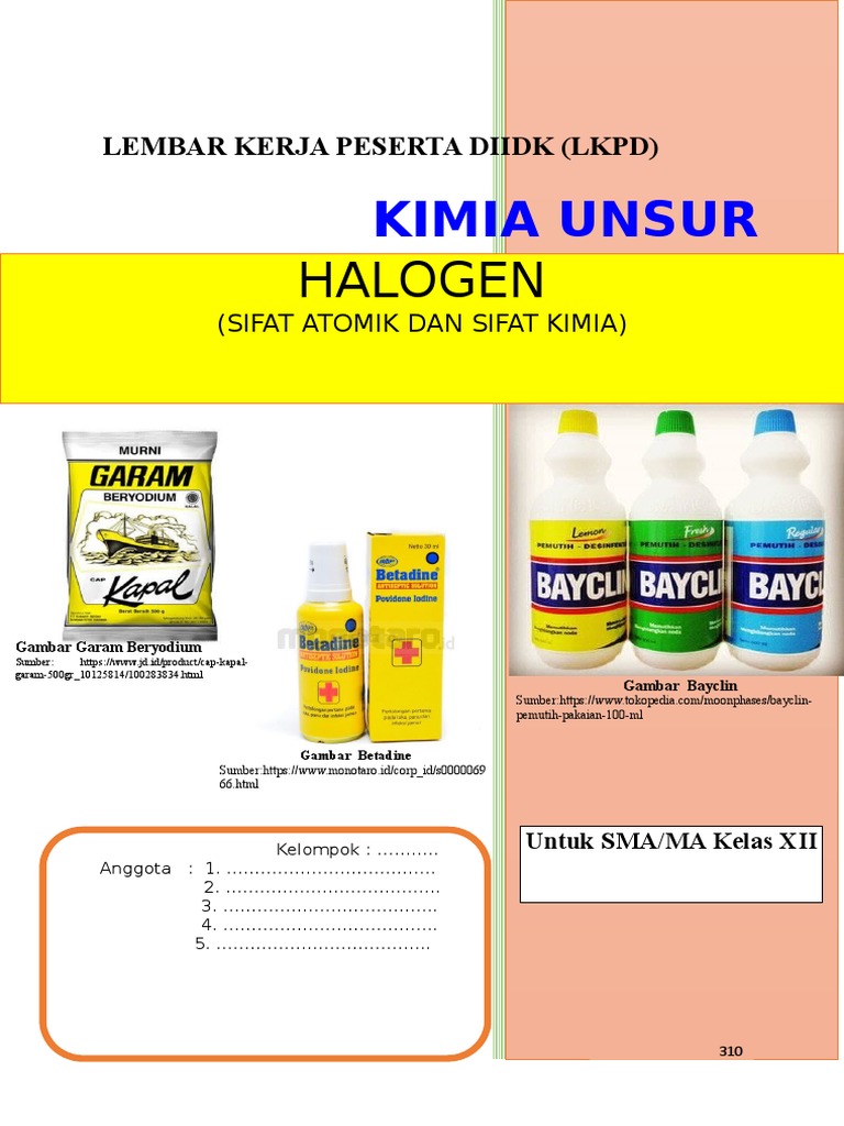 Halogen: Kimia Unsur | PDF | Sains & Matematika
