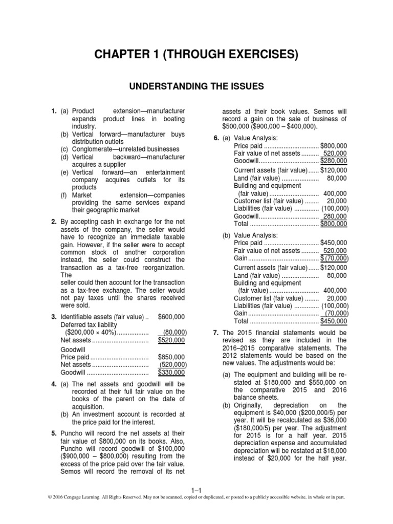 Chapter 1 (Through Exercises) : Understanding The Issues | PDF ...