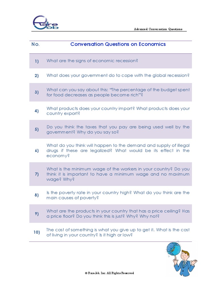 Conversation Questions On Economics | PDF | Social Science
