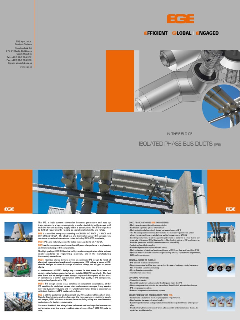 Isolated Phase Bus Ducts: Fficient Lobal Ngaged | PDF | Transformer ...
