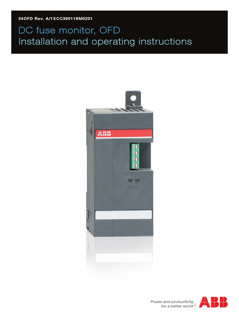 Installation and Operating Instructions: DC Fuse Monitor, OFD | PDF | Fuse (Electrical ...
