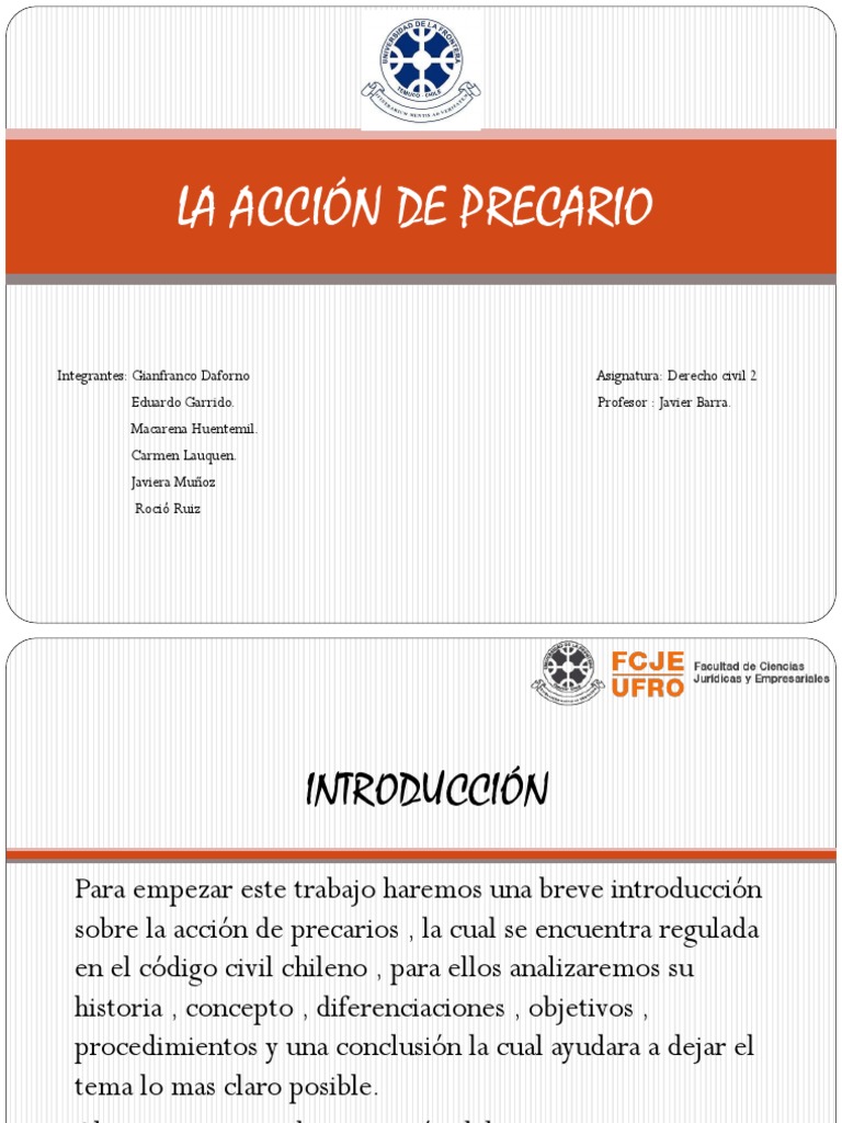 Accion de Precario | PDF | Propiedad | Demanda judicial