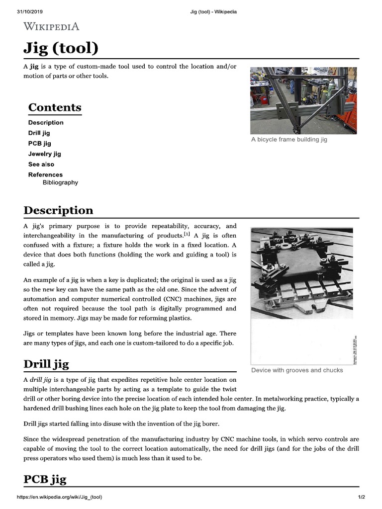 Jig (Tool) | PDF