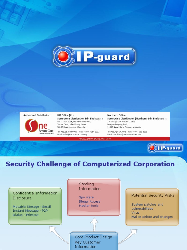 IP-guard Presentation Slides | PDF | Instant Messaging | Computer Network