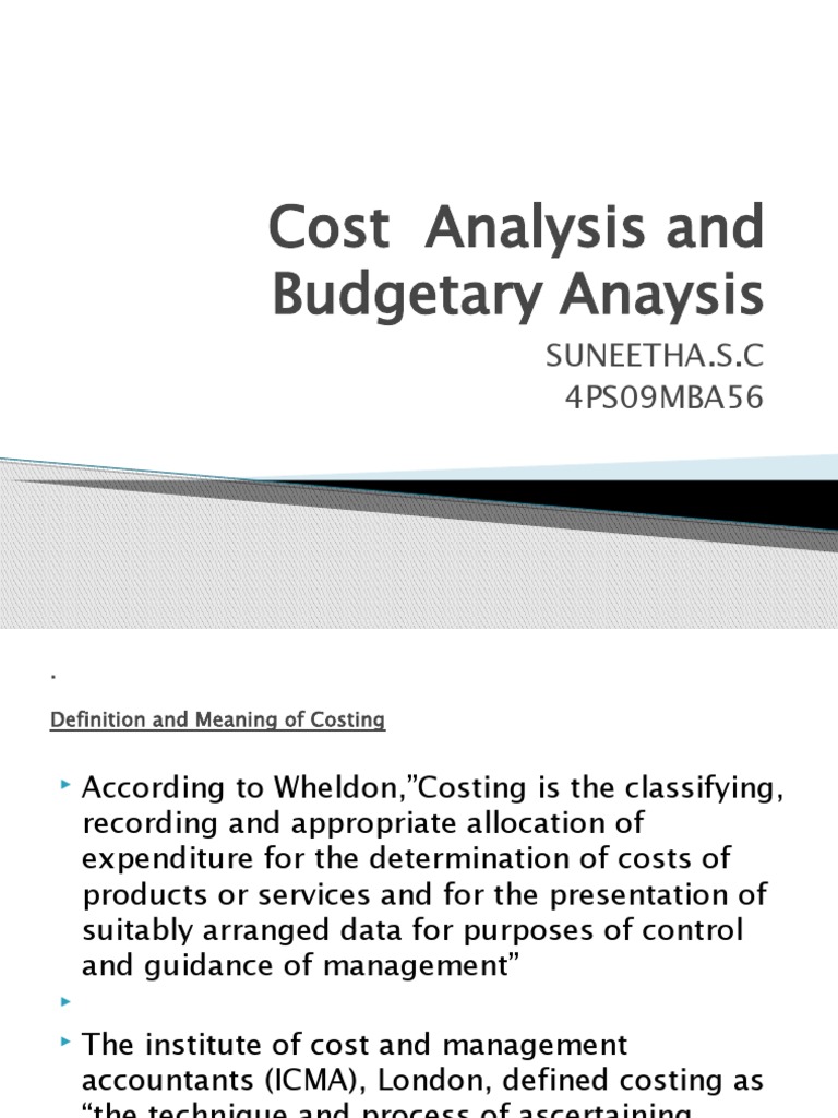 Cost Analysis and Budgetary Anaysis | PDF | Budget | Cost Accounting