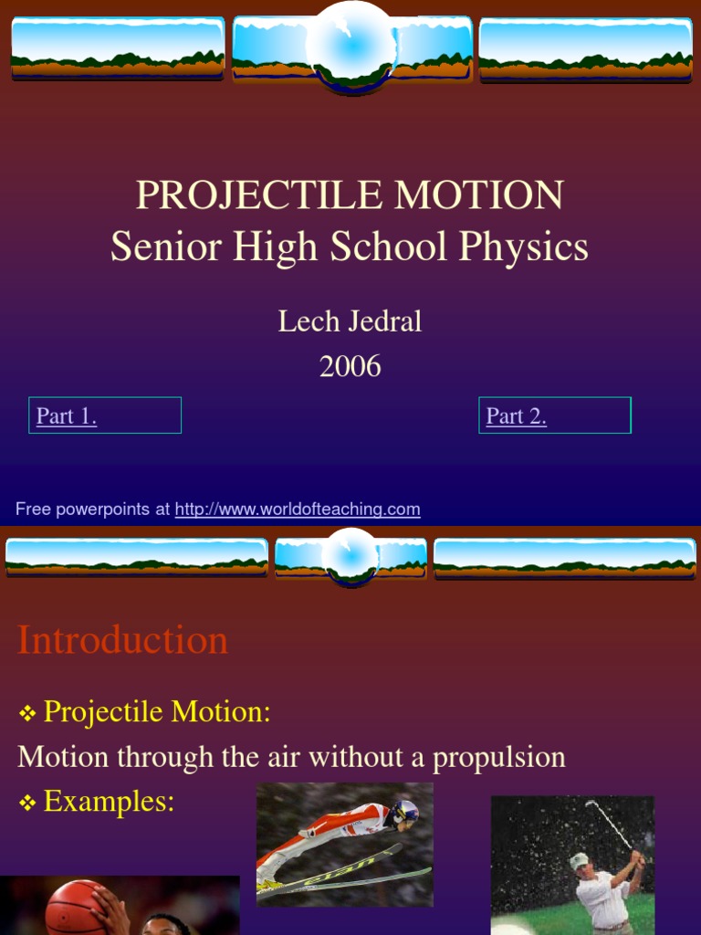 Projectile Motion | PDF | Motion (Physics) | Physical Sciences