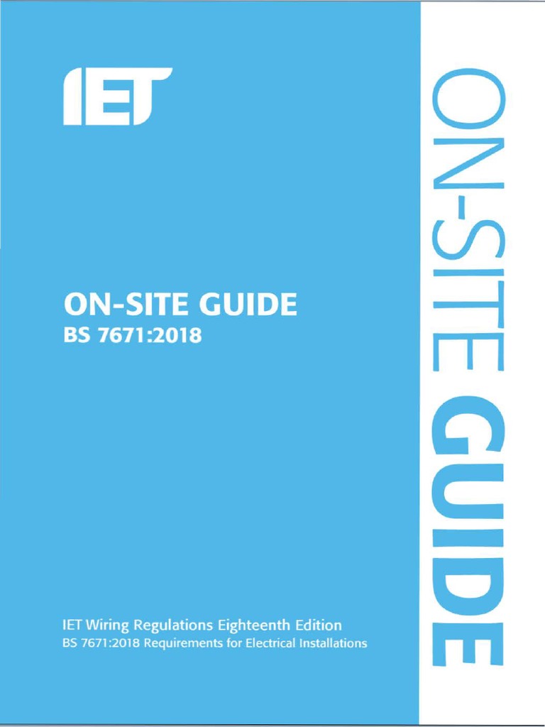 On-Site Guide (BS 7671 - 2018) (Electrical Regulations) PDF | PDF ...