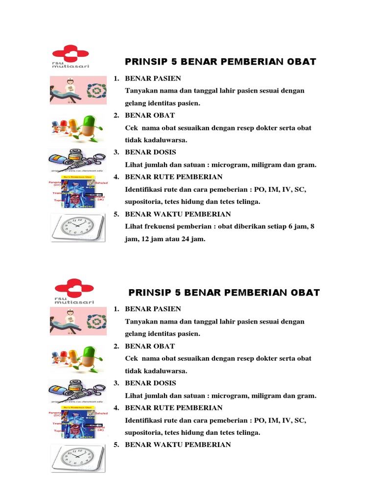 Prinsip 5 Benar Obat | PDF
