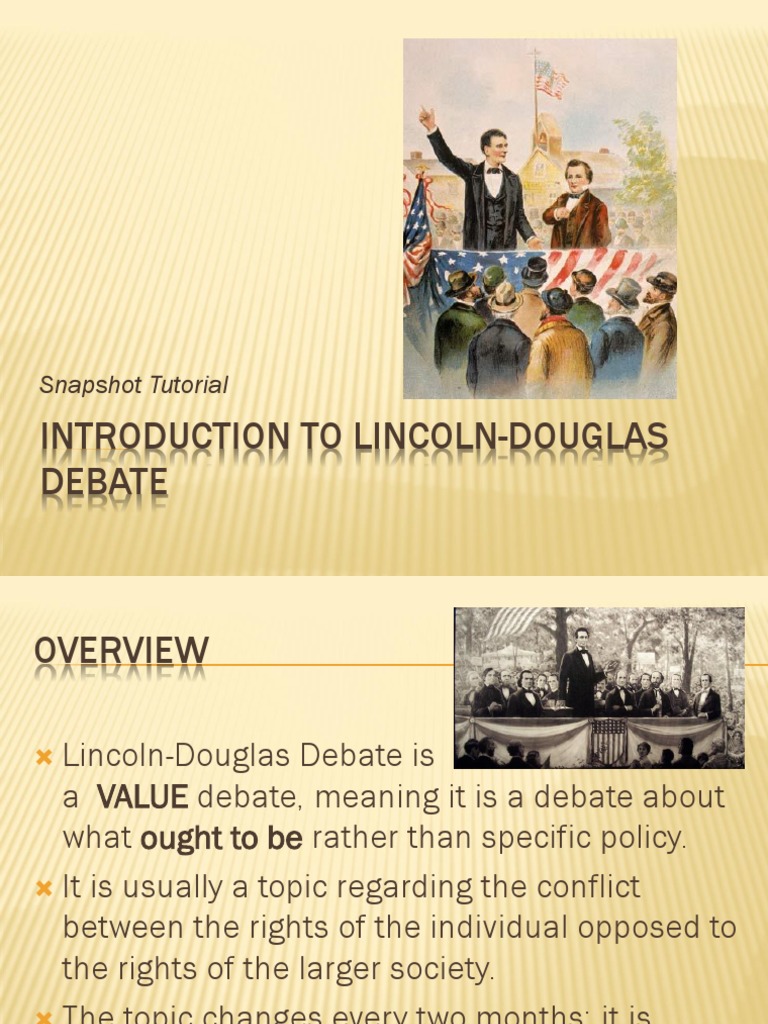 Introduction To Lincoln-Douglas Debate: Snapshot Tutorial | PDF