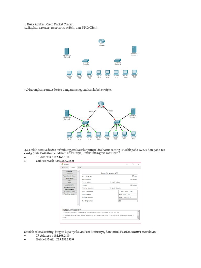 Contoh Penggunaan Cisco Packet Tracer. | PDF