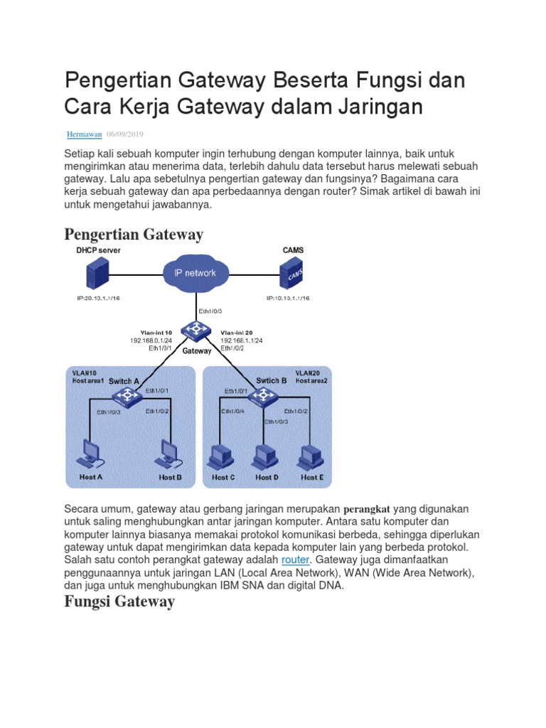 Pengertian Gateway | PDF | Komputer