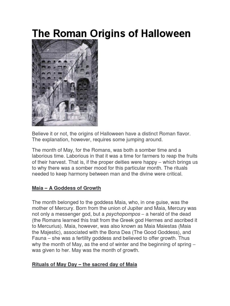 Roman Roots of Halloween | PDF | Cultural Anthropology | Ancient ...