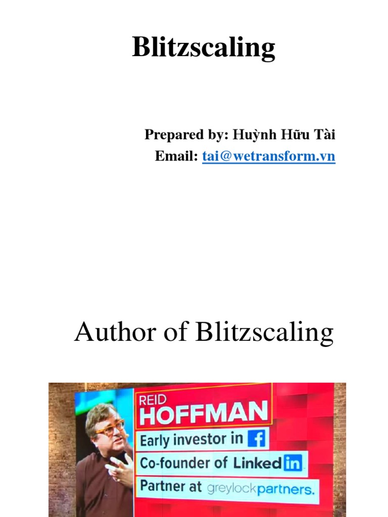 Blitzscaling | PDF | Scalability | Business Economics