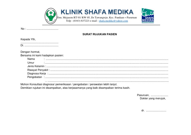 2.5.1 Form Rujukan Pasien | PDF