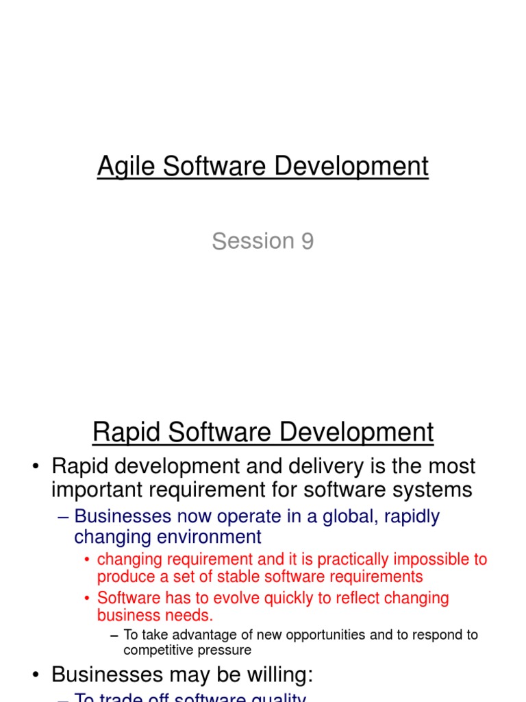 Agile vs Plan-Driven Software Development | PDF | Scrum (Software Development) | Agile Software ...
