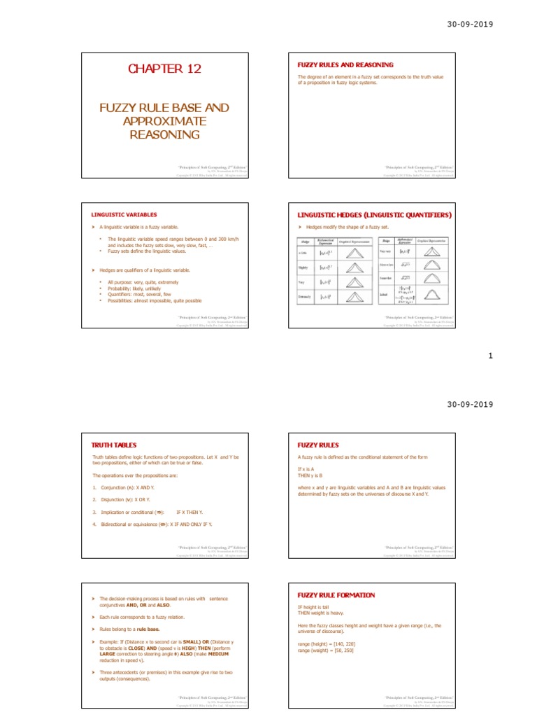 Fuzzy Rule Base and Approximate Reasoning | PDF | Fuzzy Logic | Formalism (Deductive)